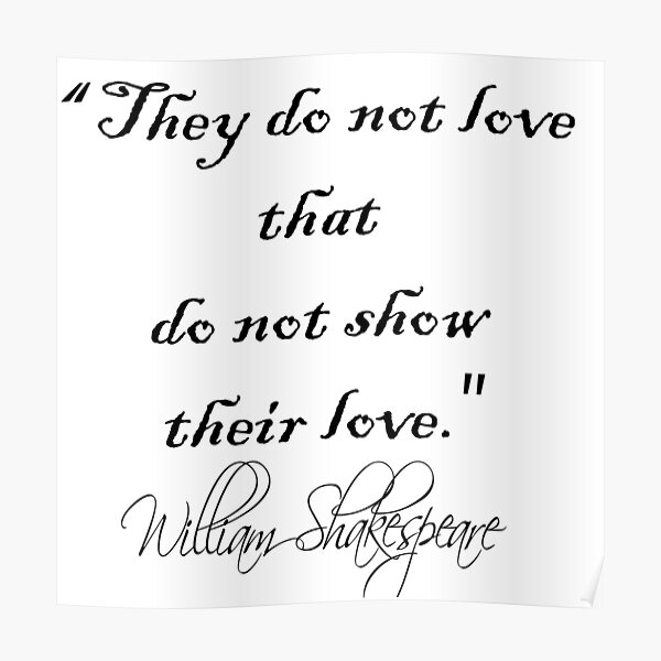 "William Shakespeare quotes" Poster for Sale by QuotesInDilemma | Redbubble
