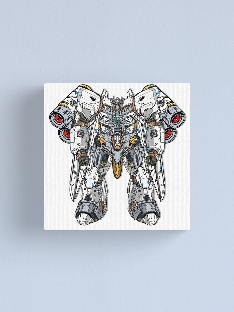 "Futuristic gunpla rocket mecha robot builded by head arm body leg ...