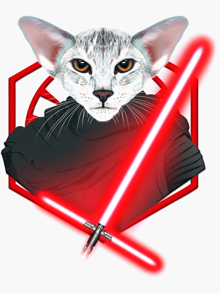 "KYLO REN CAT " Sticker for Sale by soullook | Redbubble