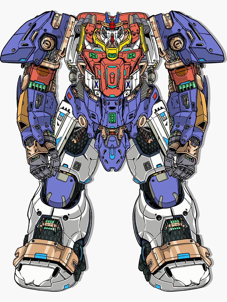 "Futuristic bot giant mecha robot builded by head arm body leg weapon ...