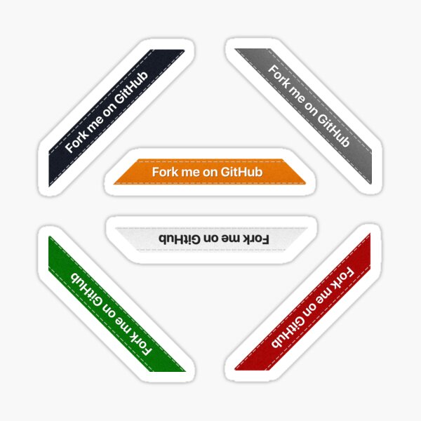"Fork me on Github Ribbon All Colors (Hexa, Extra Small, Phone ...