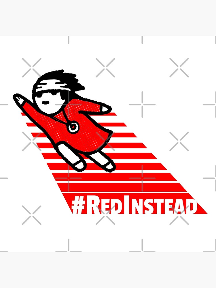 "Red Instead. Walk in Red" Poster for Sale by yulia-rb | Redbubble