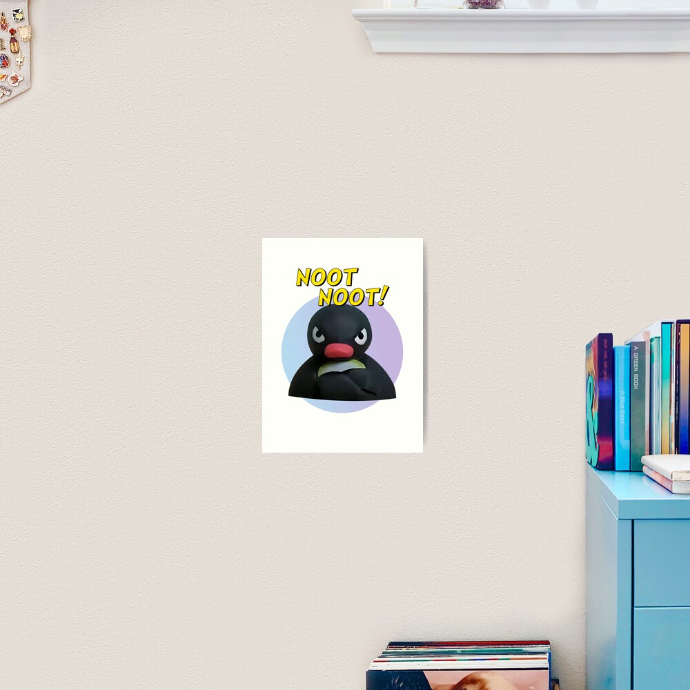 "Grumpy Pingu Noot Noot Meme" Art Print for Sale by THUONSTORE | Redbubble