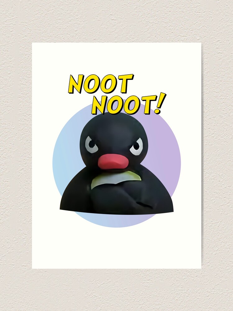 "Grumpy Pingu Noot Noot Meme" Art Print for Sale by THUONSTORE | Redbubble