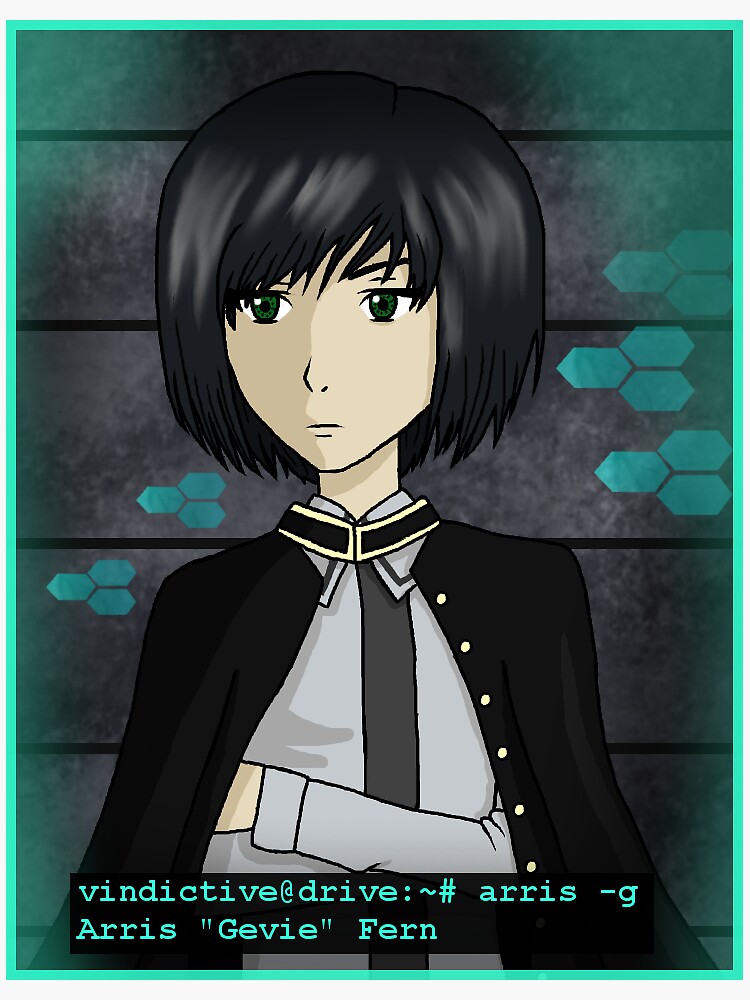 "Arris Fern from Vindictive Drive" Sticker for Sale by Morgan-Elise ...