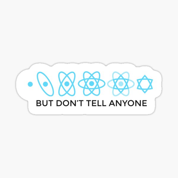 "React JS Secret" Sticker for Sale by hipstuff | Redbubble