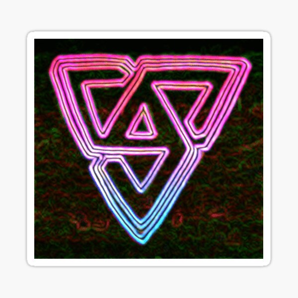 "Seventeen kpop neon logo" Sticker for Sale by onthethruway | Redbubble