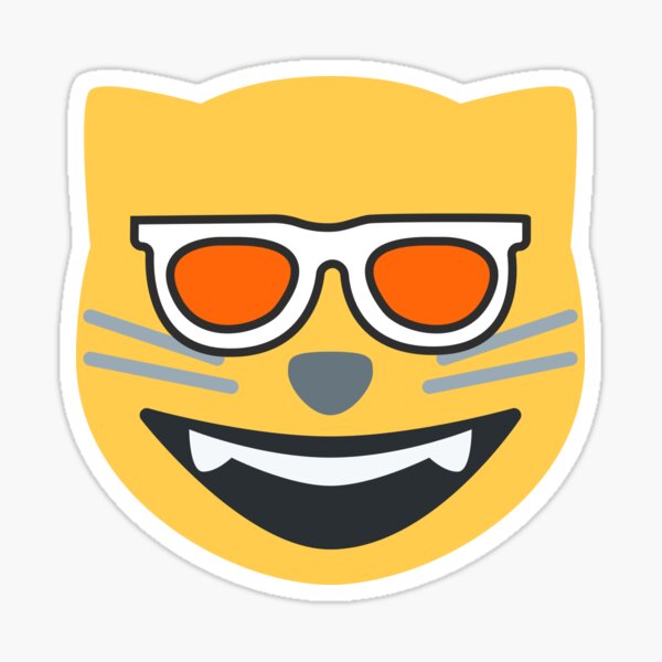 Meme Cat With Vintage Style Glasses Sticker For Sale By Emiprincess Redbubble