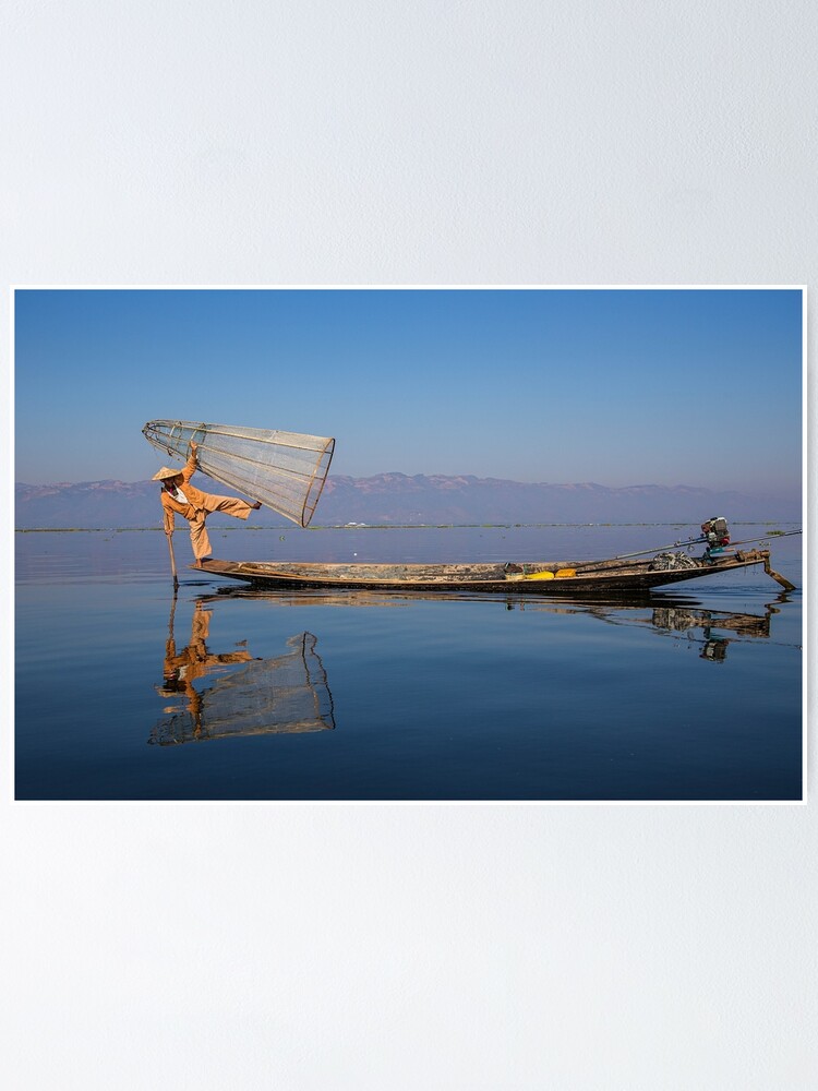 "Myanmar. Inle Lake. Fisherman." Poster by vadim19 | Redbubble