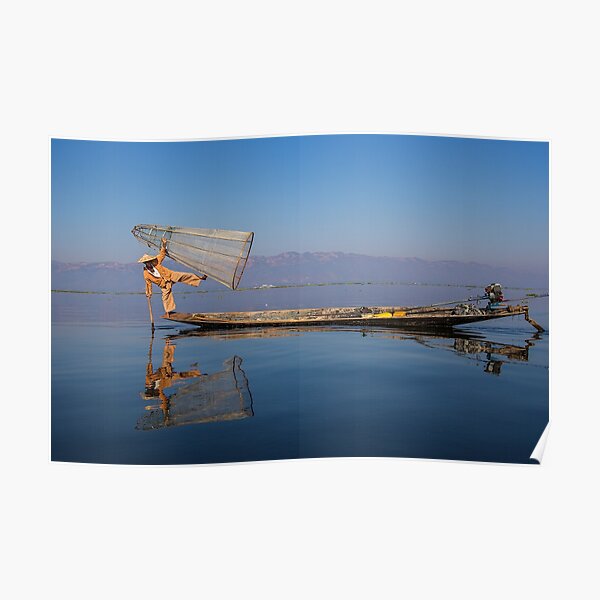 "Myanmar. Inle Lake. Fisherman." Poster by vadim19 | Redbubble