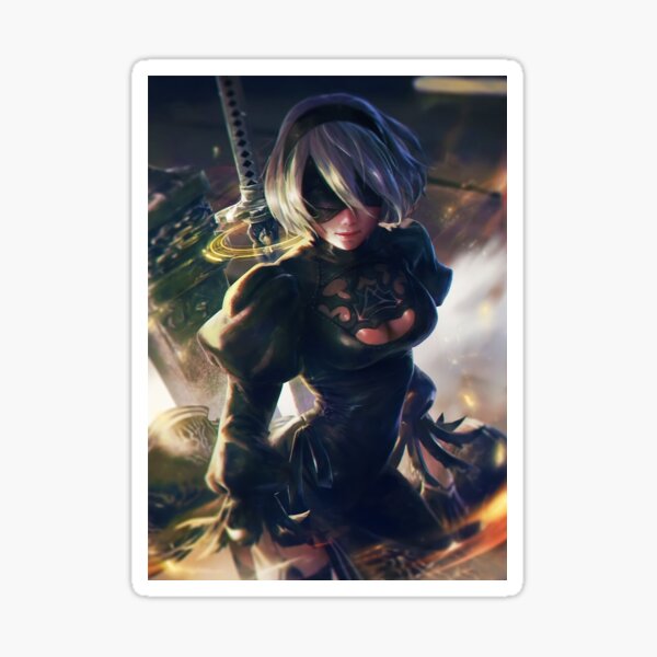 "Game Nier Automata 2B" Sticker for Sale by RihoJVGaleries | Redbubble