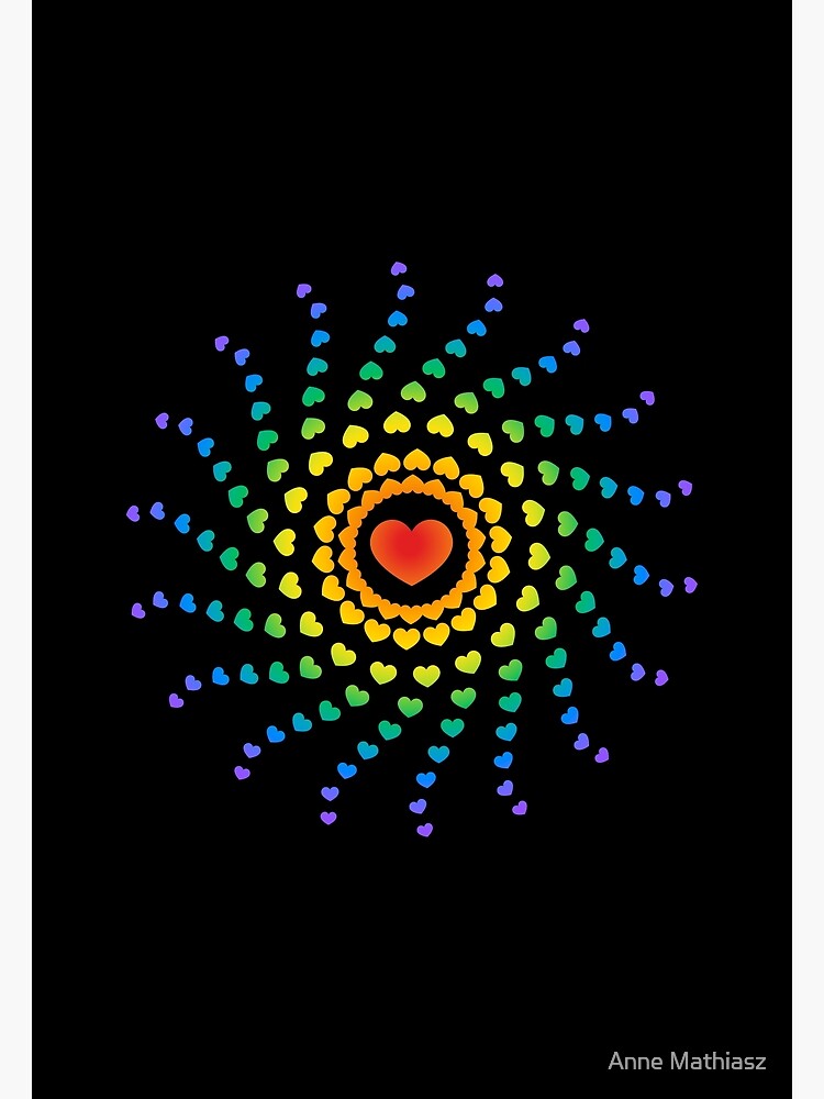"Rainbow, Hearts, Swirl, Techno, Rave, Pride Flag, LGBT, LGBTQ, LGBTQIA ...