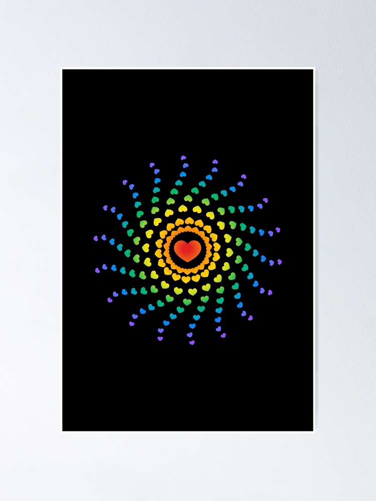 "Rainbow, Hearts, Swirl, Techno, Rave, Pride Flag, LGBT, LGBTQ, LGBTQIA ...