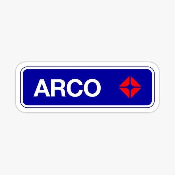 "Atlantic Richfield Company (ARCO) logo" Sticker by peteroldfield ...