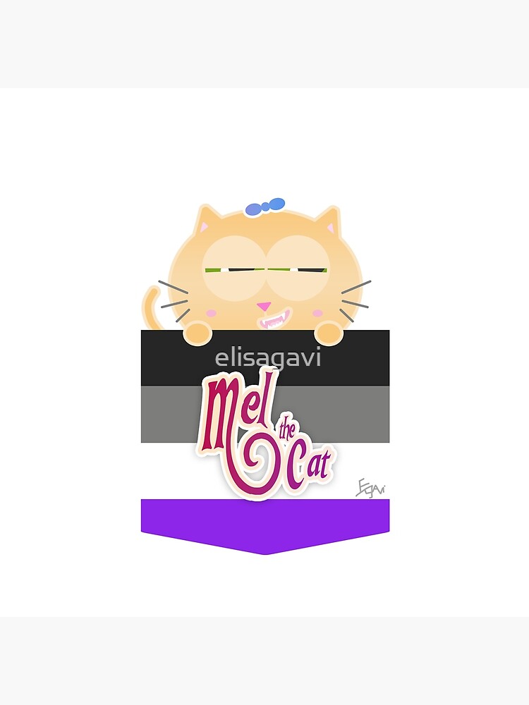 Mel The Cat Coming Out Pocket Asexual Flag Poster For Sale By Elisagavi Redbubble