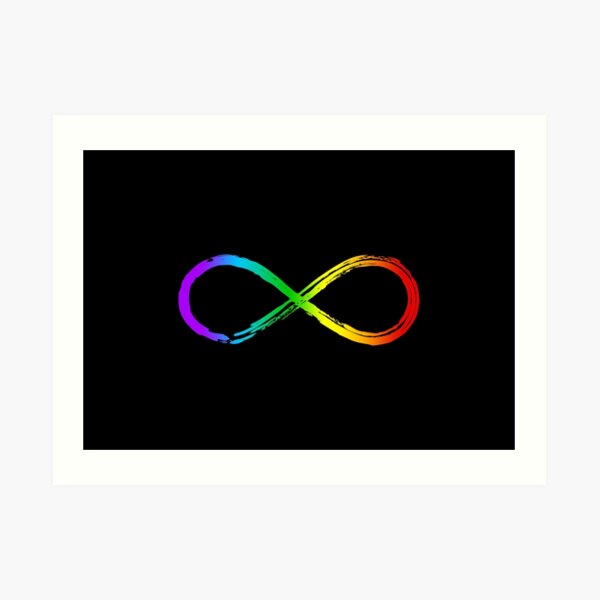 Lámina artística «Arco iris, infinito, símbolo, amor infinito, bandera ...