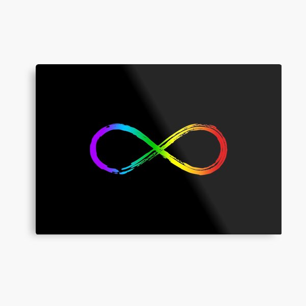 Lámina metálica «Arco iris, infinito, símbolo, amor infinito, bandera ...