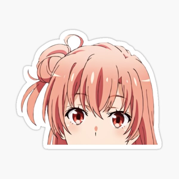 "Yui yuigahama peeker" Sticker by Akuma-san | Redbubble