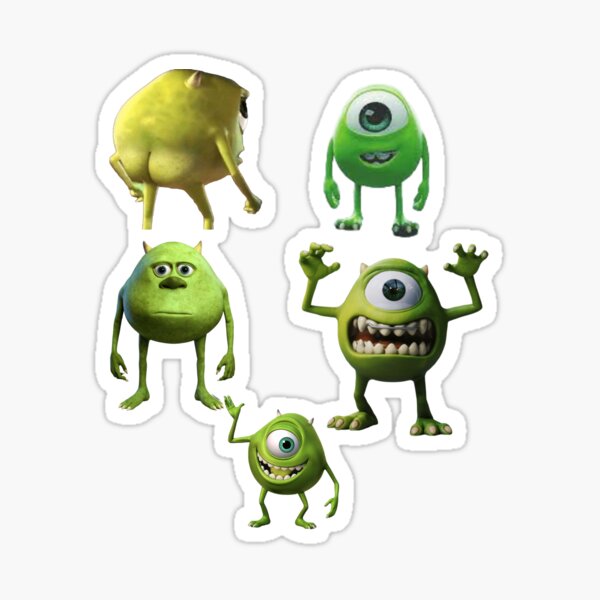 "Mike Wazowski Meme" Sticker for Sale by DEN2Y | Redbubble