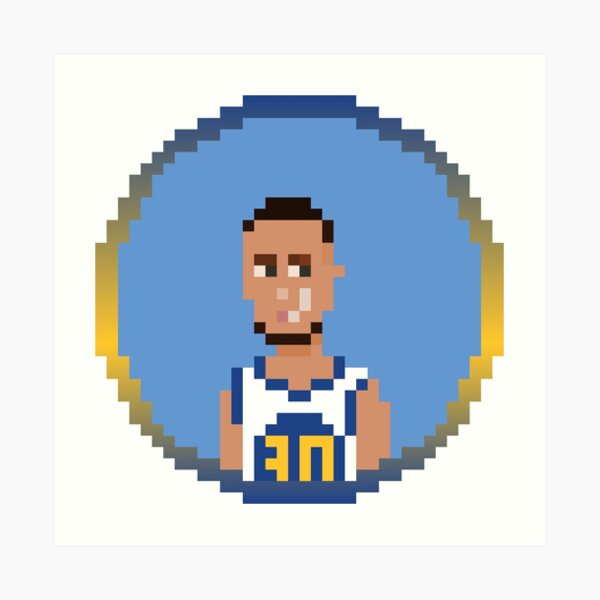 "Steph Curry Pixel Art" Art Print for Sale by hoopfam | Redbubble