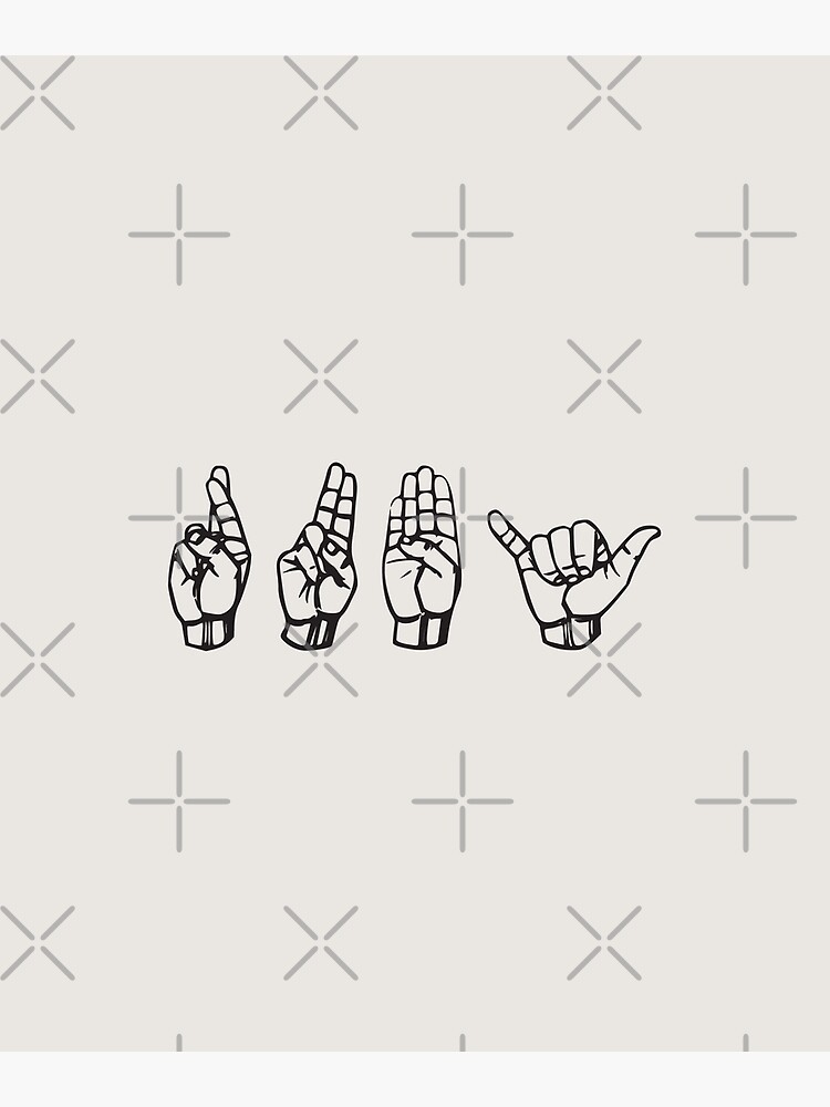 "Ruby Name Hand Sign Language ASL Gift Named Ruby" Poster by DeaflyVibe ...