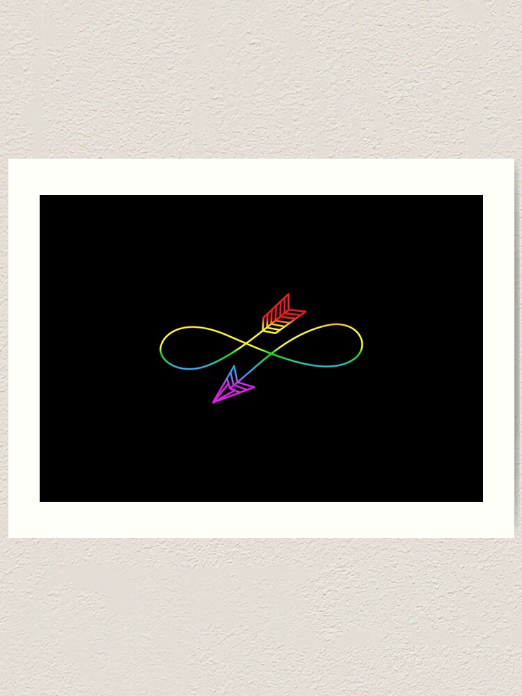 Lámina artística «Arco iris, infinito, flecha, símbolo, amor infinito ...