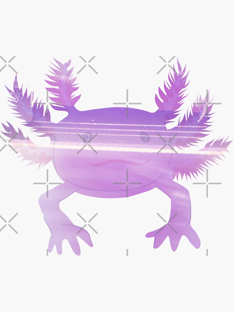 "awesome purple axolotl" Sticker for Sale by mhmdtrika | Redbubble