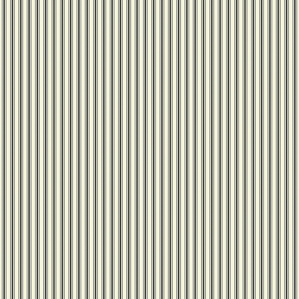 "Mattress Ticking Narrow Striped Pattern in Dark Black and Beige" by ...