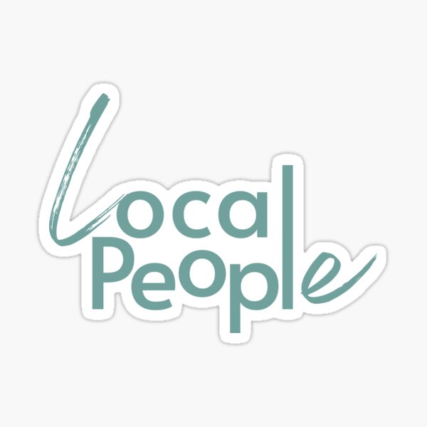 "Local People Typography" Sticker for Sale by vhands | Redbubble