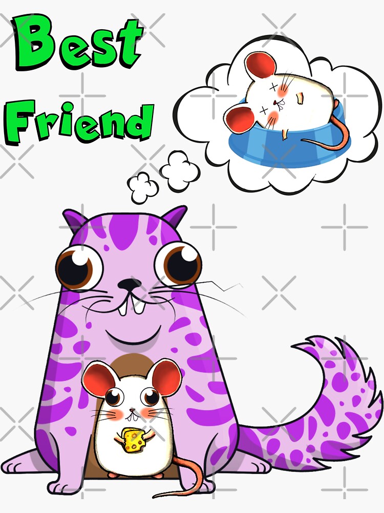 "CAT Best Friend" Sticker by FanCreArt | Redbubble