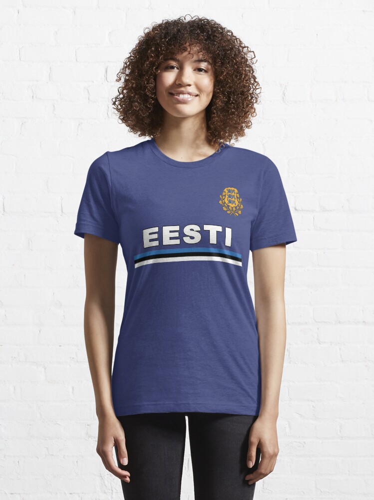 "Estonia Eesti National Flag & Coat of Arms" T-shirt for Sale by ...