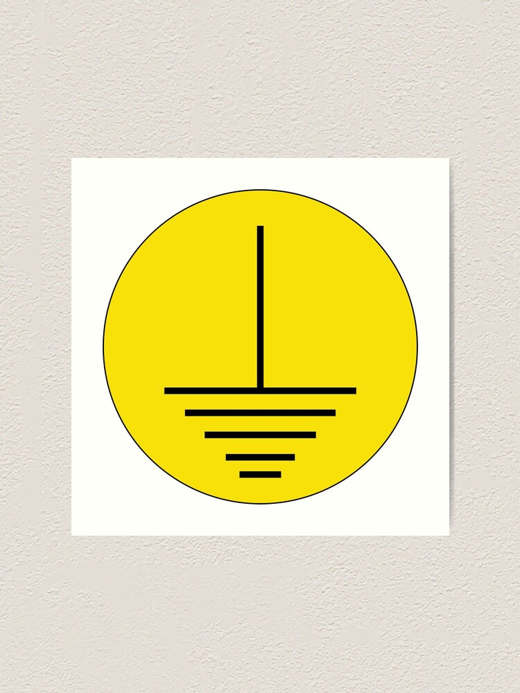 "Electrical Earthing grounding Sign symbols circle shape Stickers for ...