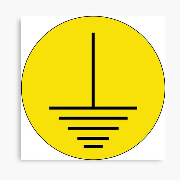 "Electrical Earthing grounding Sign symbols circle shape Stickers for ...