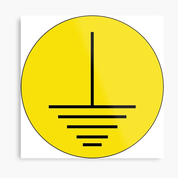 "Electrical Earthing grounding Sign symbols circle shape Stickers for ...