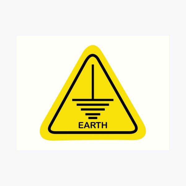 " Electrical Earthing grounding Sign symbols Triangle shape IBEW ...