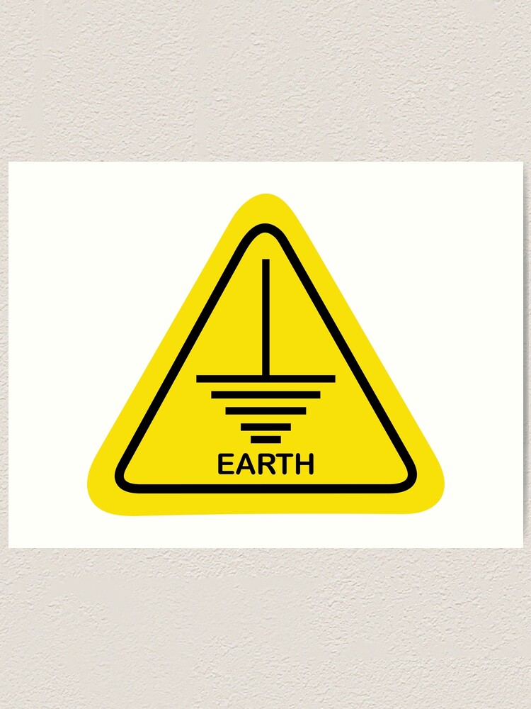 " Electrical Earthing grounding Sign symbols Triangle shape IBEW ...