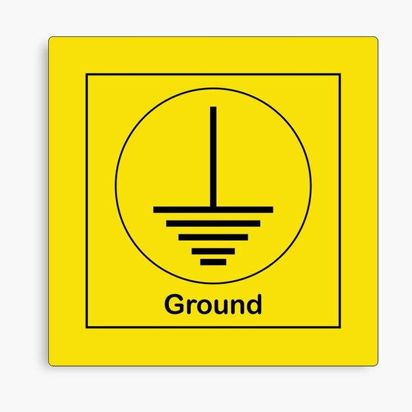 " Electrical Earthing grounding Sign symbols square shape IBEW Stickers ...