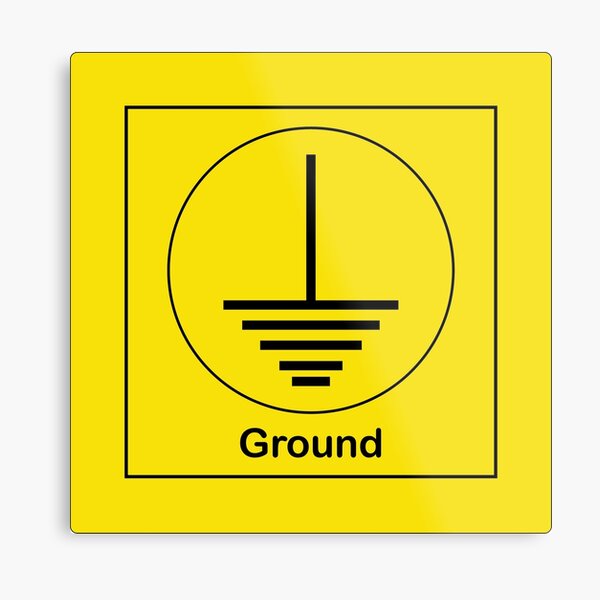" Electrical Earthing grounding Sign symbols square shape IBEW Stickers ...
