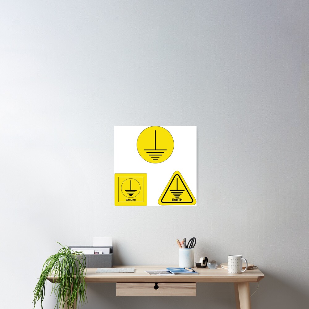 "Electrical Earthing grounding Sign symbols IBEW Stickers three Combine ...