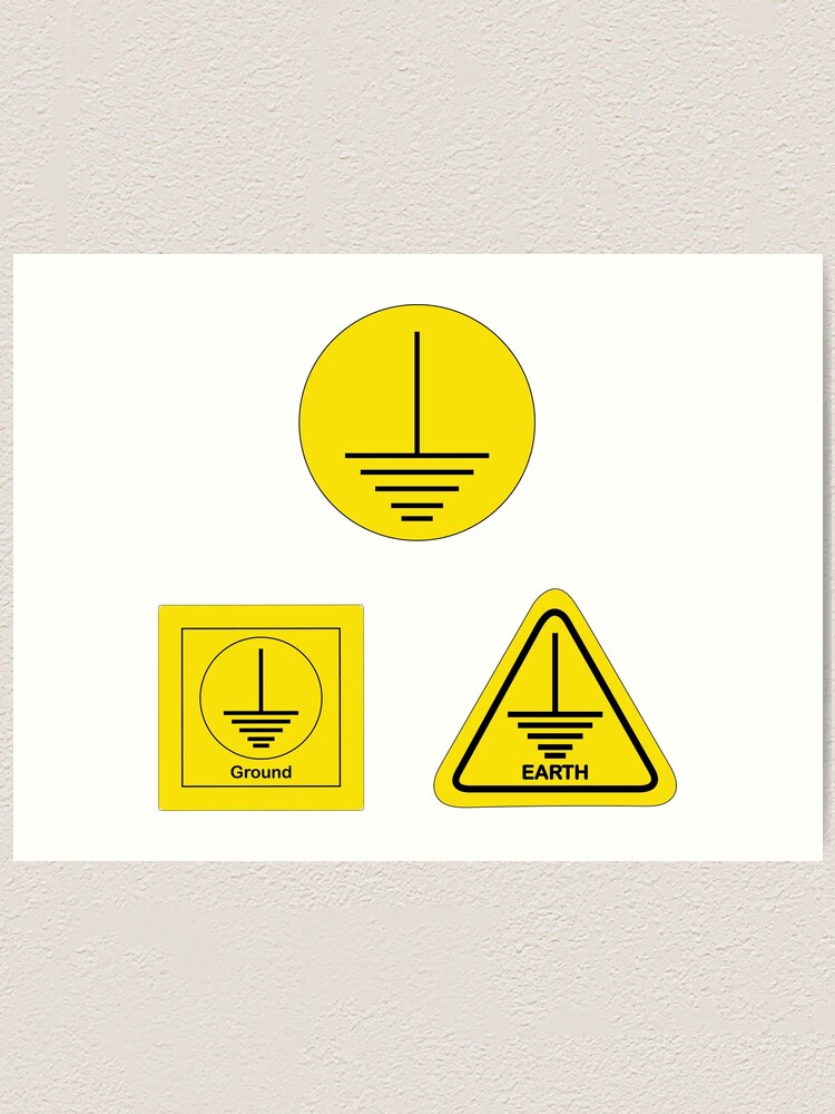 "Electrical Earthing grounding Sign symbols IBEW Stickers three Combine ...