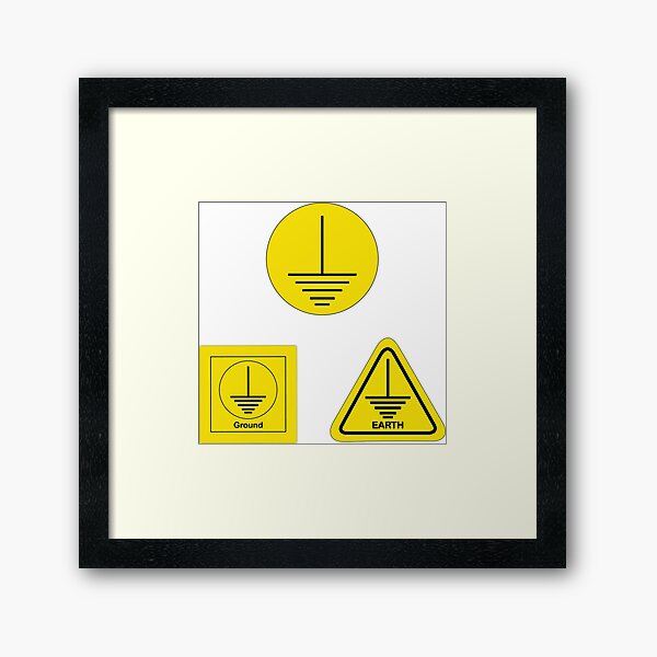 "Electrical Earthing grounding Sign symbols IBEW Stickers three Combine ...