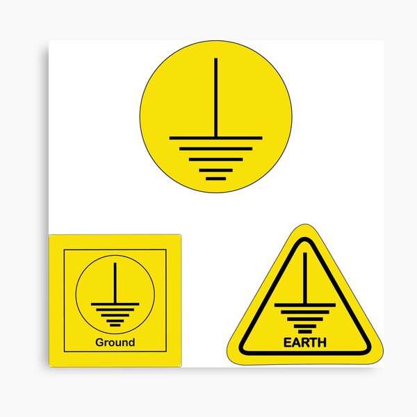 "Electrical Earthing grounding Sign symbols IBEW Stickers three Combine ...
