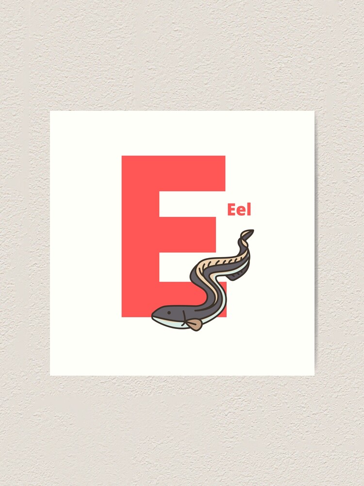 "E for Eel - Alphabet and Sea Animals" Art Print for Sale by CherieTree ...