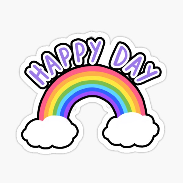 "Happy Day - positive quotes" Sticker for Sale by reetika23 | Redbubble