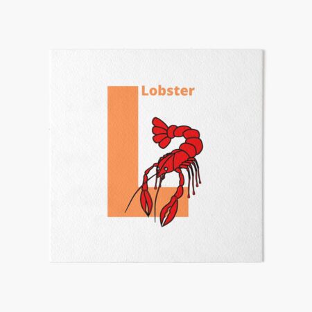 "L for Lobster - Alphabet and Sea Animals" Art Board Print for Sale by ...
