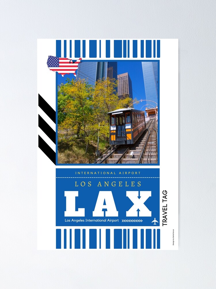 "LAX LOS ANGELES AIRPORT CODE WALL ART" Poster for Sale by Vakationeer ...