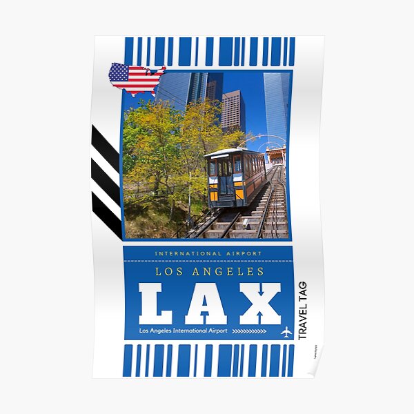 "LAX LOS ANGELES AIRPORT CODE WALL ART" Poster for Sale by Vakationeer ...