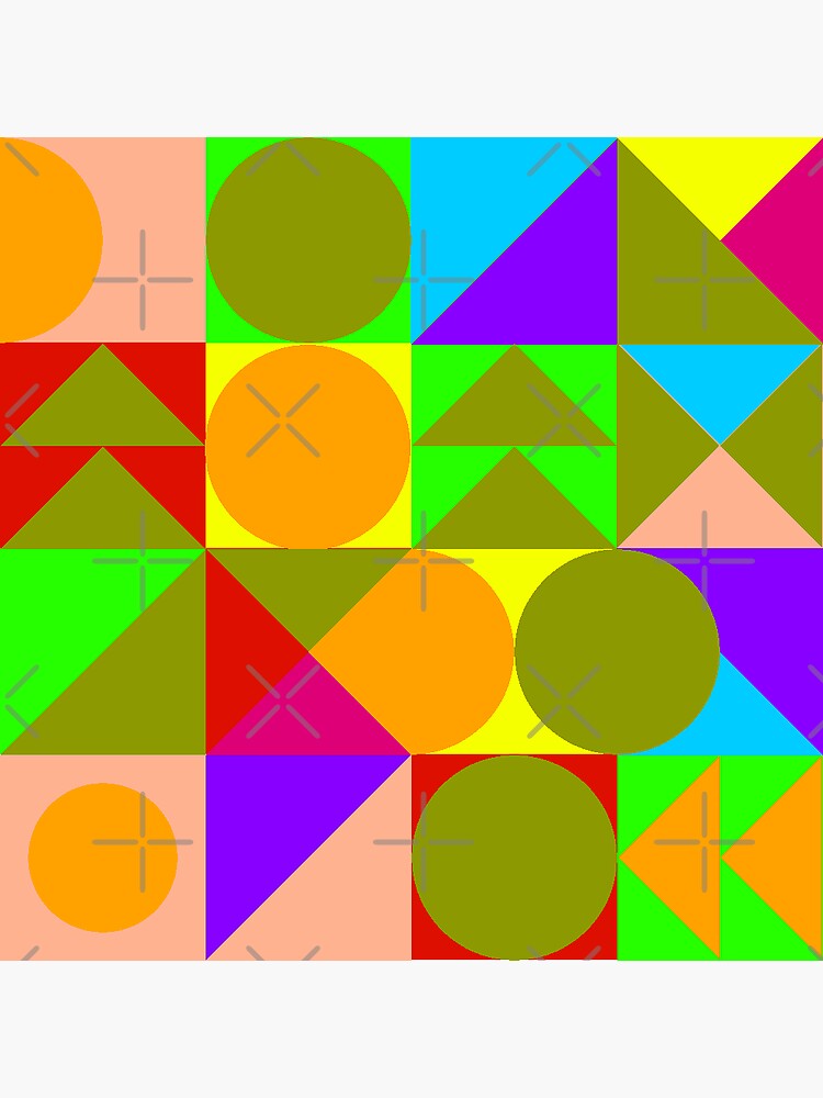 "conceptual Art - Abstract Neo Geo Neo Geo Minimal Backgrounds" Sticker ...