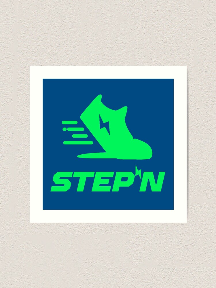 "STEPN Logo - Move to Earn | Trending Crypto | Green Metaverse | Green Satoshi Token" Art Print ...