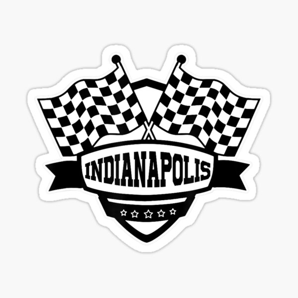 "Indianapolis Indiana Racing Checkered Flag" Sticker by osborange ...